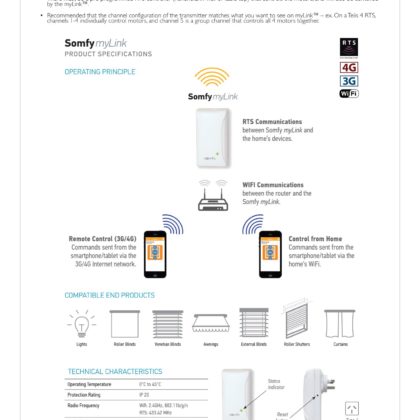 Technical | Somfy MyLink RTS Technology - LouvreTec Melbourne