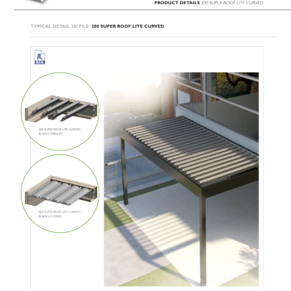 Technical | 200 Super Roof Lite Curved - LouvreTec Melbourne