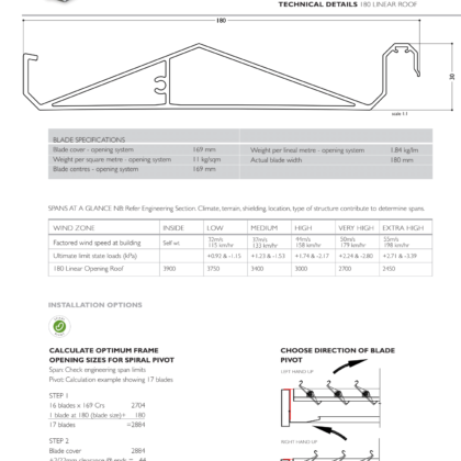 Technical | 180 Linear Roof - LouvreTec Melbourne