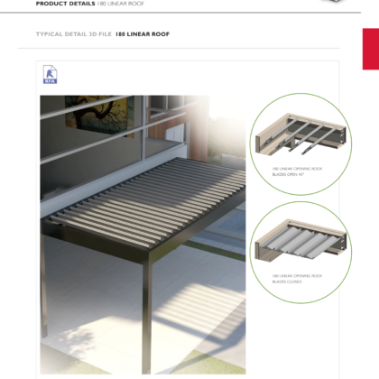 Technical | 180 Linear Roof - LouvreTec Melbourne