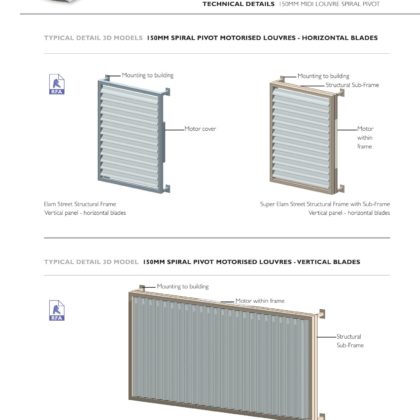 Technical | 150mm Midi Louvre - LouvreTec Melbourne