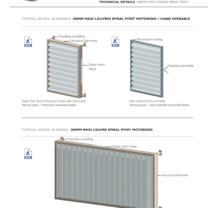 Technical | 200mm Maxi Louvre - LouvreTec Melbourne