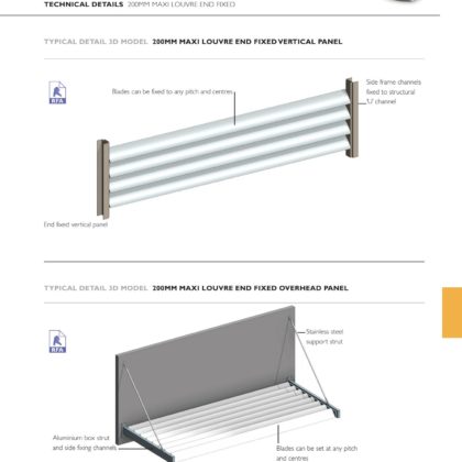 Technical | 200mm Maxi Louvre - LouvreTec Melbourne