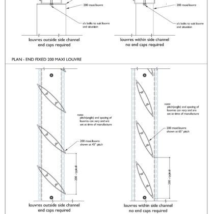 Technical | 200mm Maxi Louvre - LouvreTec Melbourne