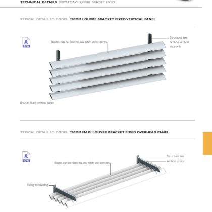 Technical | 200mm Maxi Louvre - LouvreTec Melbourne