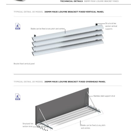 Technical | 300mm Maxi Louvre - LouvreTec Melbourne