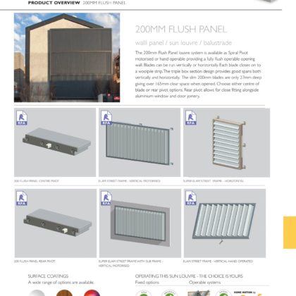 Technical | 200mm Flush Panel - LouvreTec Melbourne