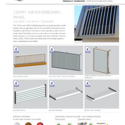 Technical | 125mm Weatherboard Panel - LouvreTec Melbourne