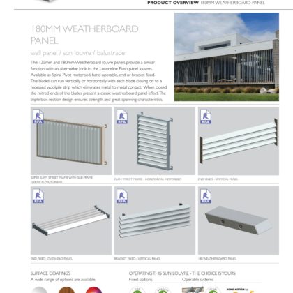 Technical | 180mm Weatherboard Panel - LouvreTec Melbourne