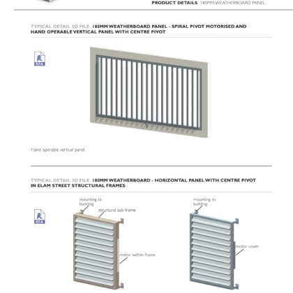 Technical | 180mm Weatherboard Panel - LouvreTec Melbourne