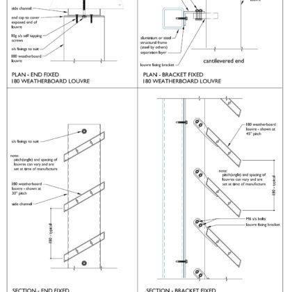 Technical | 180mm Weatherboard Panel - LouvreTec Melbourne