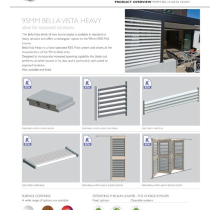 Technical | 95mm Bella Vista Heavy Louvre - LouvreTec Melbourne