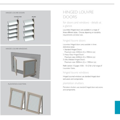 Technical | Hinged Systems - LouvreTec Melbourne