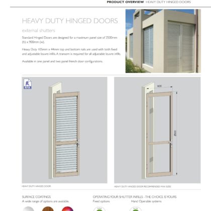 Technical | Hinged Systems - LouvreTec Melbourne