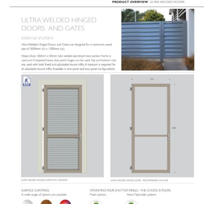 Technical | Hinged Systems - LouvreTec Melbourne